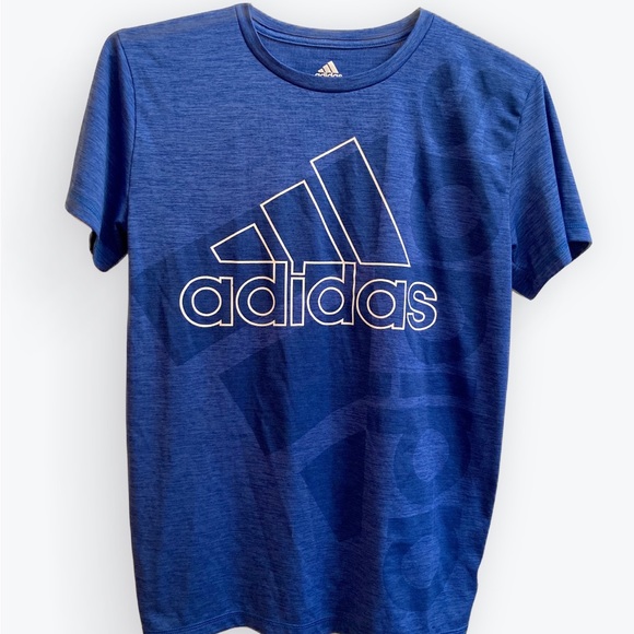 adidas | Shirts | Adidas Blue Dry Fit Shirt | Poshmark